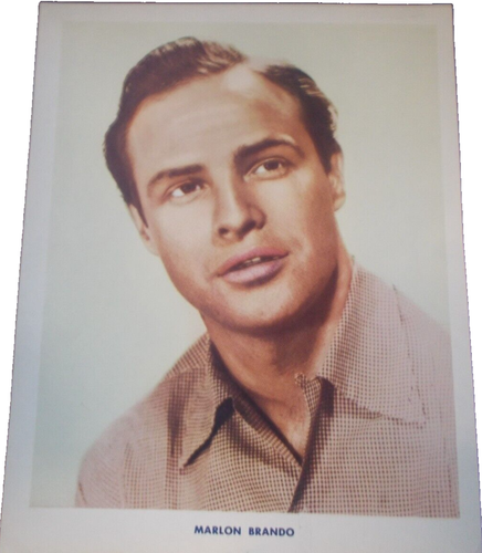 Vintage Marlon Brando 8x10 Color Paper Photo 1950's U.S.A. | eBay