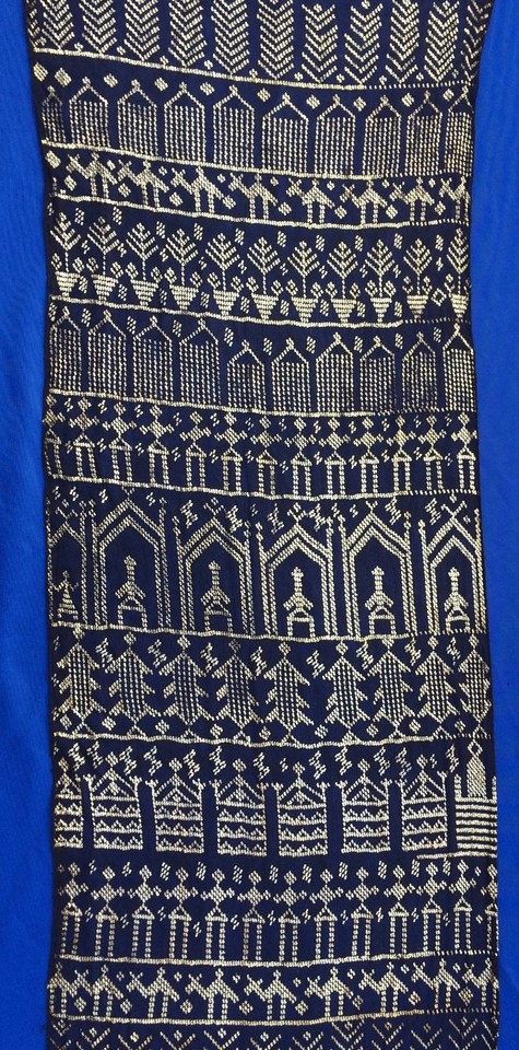 Vintage Assuit Shawl from Egypt - Black with Silver - Belly Dance ...