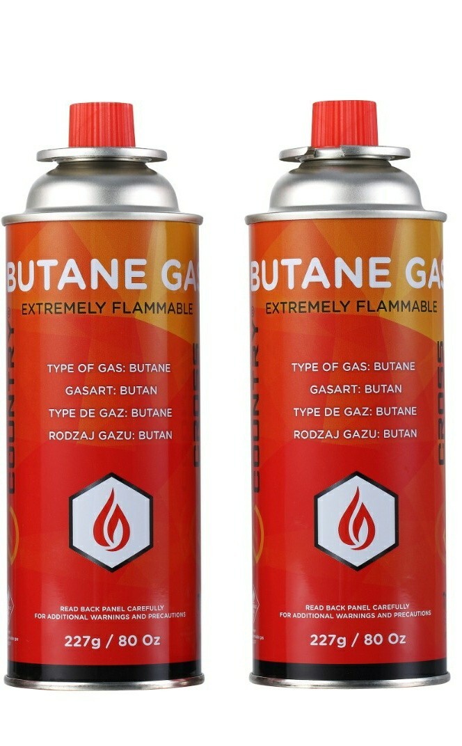 28 X BUTANE GAS CANISTERS BOTTLE CAMPING PORTABLE GRILL HEATER COOKER ...