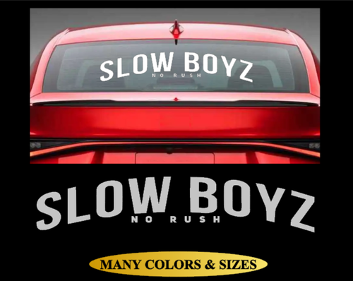SLOW BOYZ Vinyl Decal Sticker Windshield Banner boys Race JDM Car Truck ...