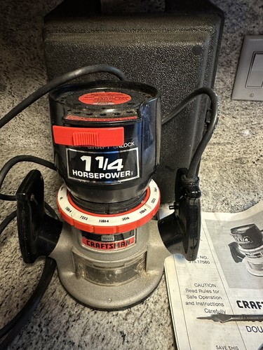 Sears Craftsman 1-1/4HP Ez Router Model 315.17560 25000 rpm W/Case ...