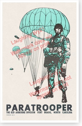 82nd Airborne Paratrooper Fort Bragg 1973 Recruitment Poster Version 2 ...