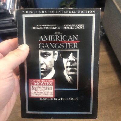 American Gangster (DVD, 2008, 2-Disc Unrated Extended Edition) NEW ...