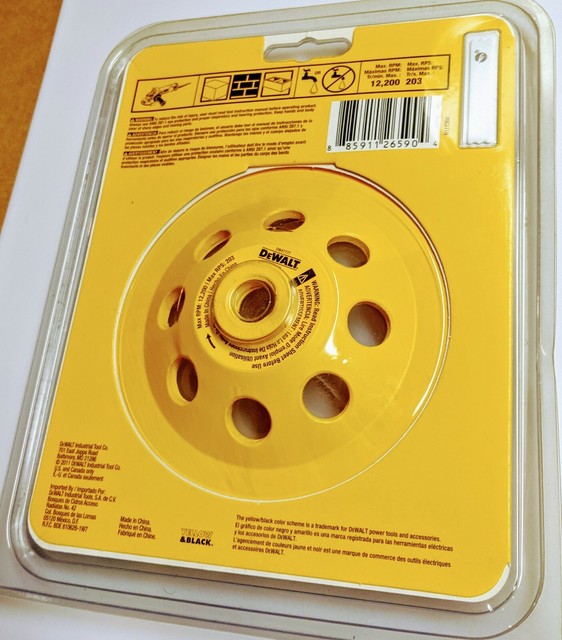 DeWalt DW4777T 5" XP Turbo Diamond Cup Wheel for sale online | eBay