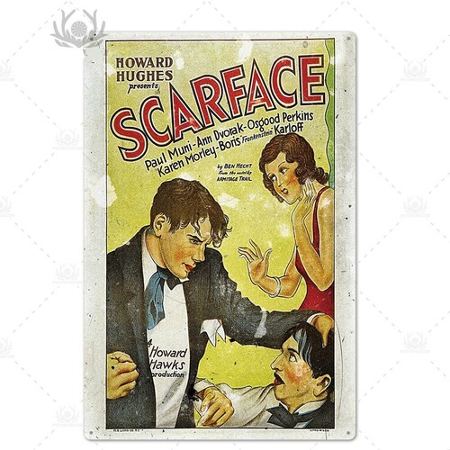 PLAQUE DÉCORATIVE EN MÉTAL ÉTAIN FILM SCARFACE 30X20 CM | eBay