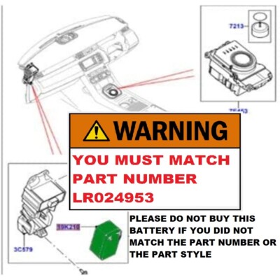 HEAVY DUTY Land Rover Range Evoque DASH AUXILIARY BATTERY LR024953 | eBay