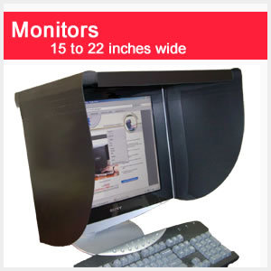 Universal Computer Monitor Sun Shade Visor 15 to 22 Inch Screens | eBay