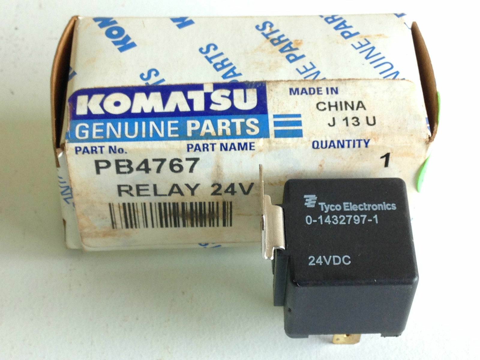TE Komatsu Relay PB4767 24VDC TYCO 0-1432797-1 24v Connectivity SPDT ...