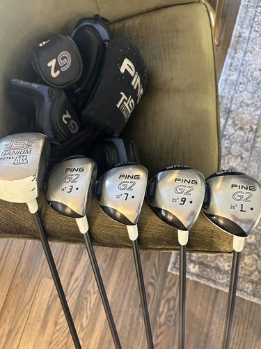 Ping G2 Wood Set Driver, 3, 7, 9, L Woods Senior Flex White Paint Job W ...