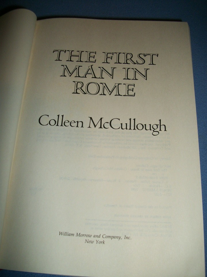 THE FIRST MAN IN ROME, A Novel by Colleen McCullough, 1990; Maps ...