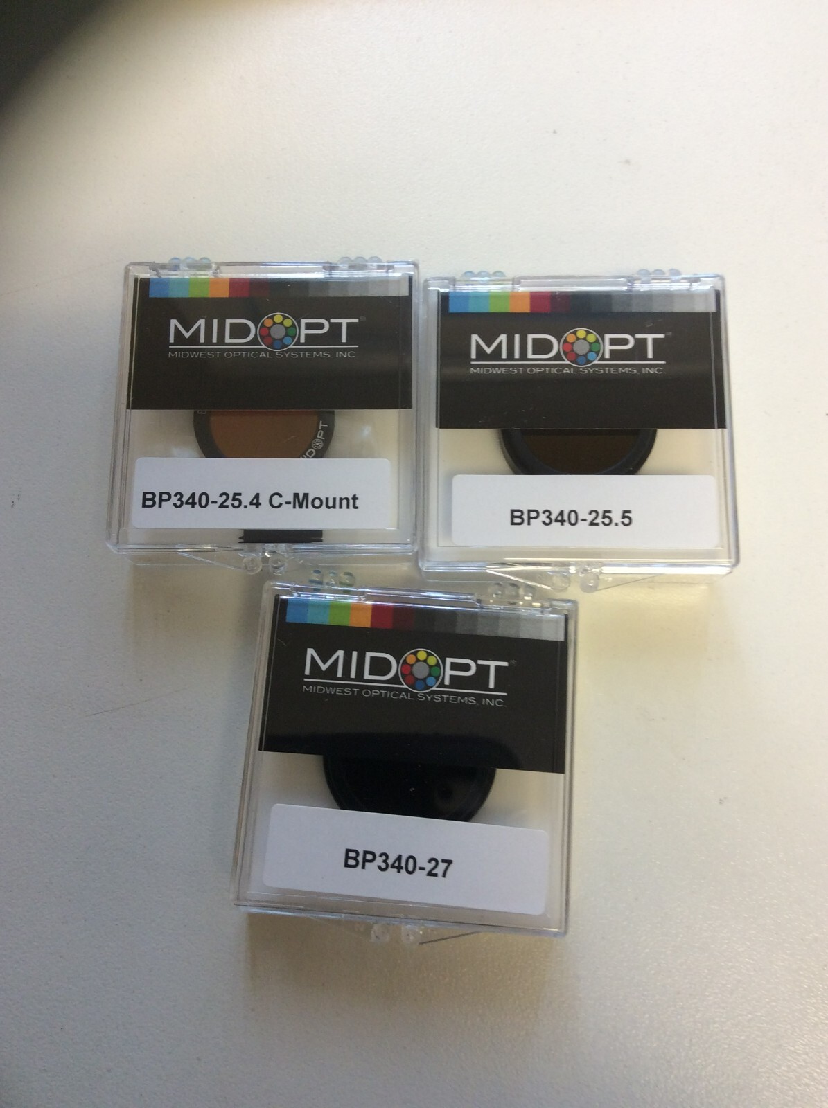 BP340-25.4 C-MOUNT BP340-25.5 27 MIDWEST OPTICAL MIDOPT NEAR UV BANDPASS FILTER | eBay