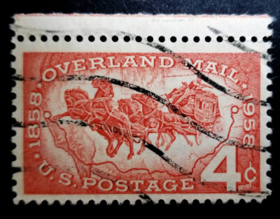 US Postage Stamp Single 1958 Overland Mail Issue 4 Cent Scott #1120 | eBay