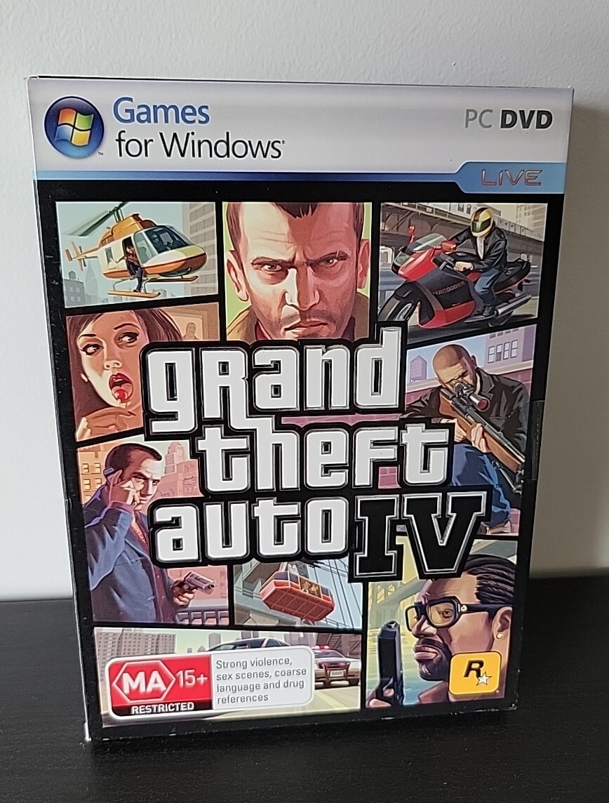 GTA Grand Theft Auto IV 4 PC game With Manual, Slipcase, Art Book ...
