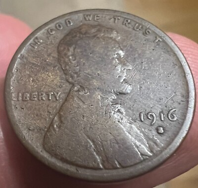 1916 D OVER S LINCOLN WHEAT TEEN CENT, RARE, VINTAGE, COLLECTIBLE COIN ...