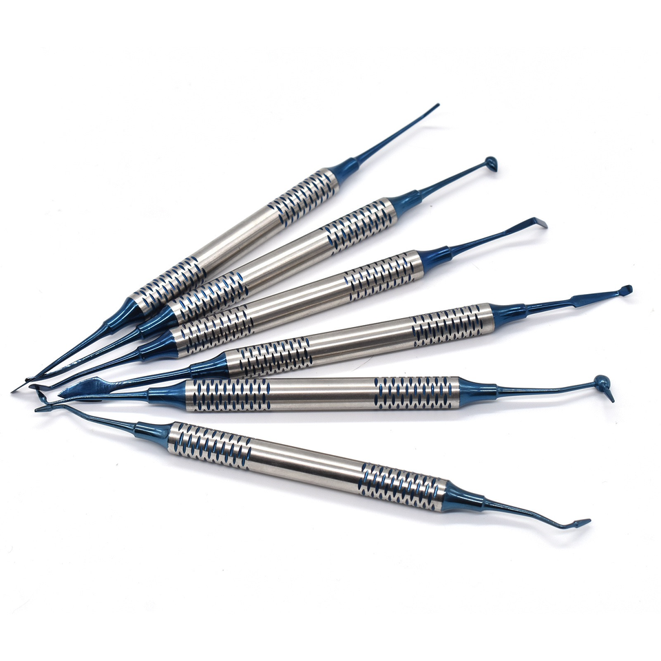 Dental Blue Titanium Coated Restorative Composite Filling Instruments ...