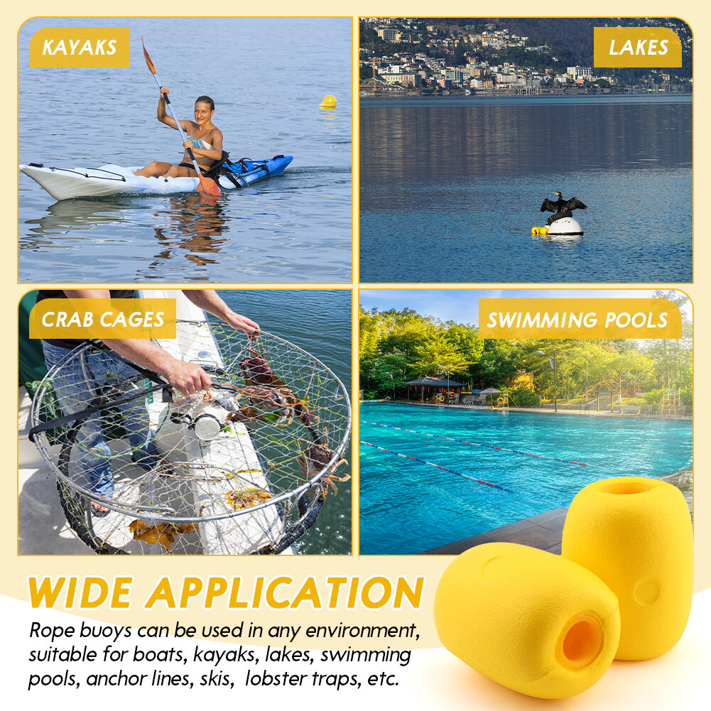 4pcs Swimming Dock Fishing Buoy For Boats Deep Water Rope Float Trail ...