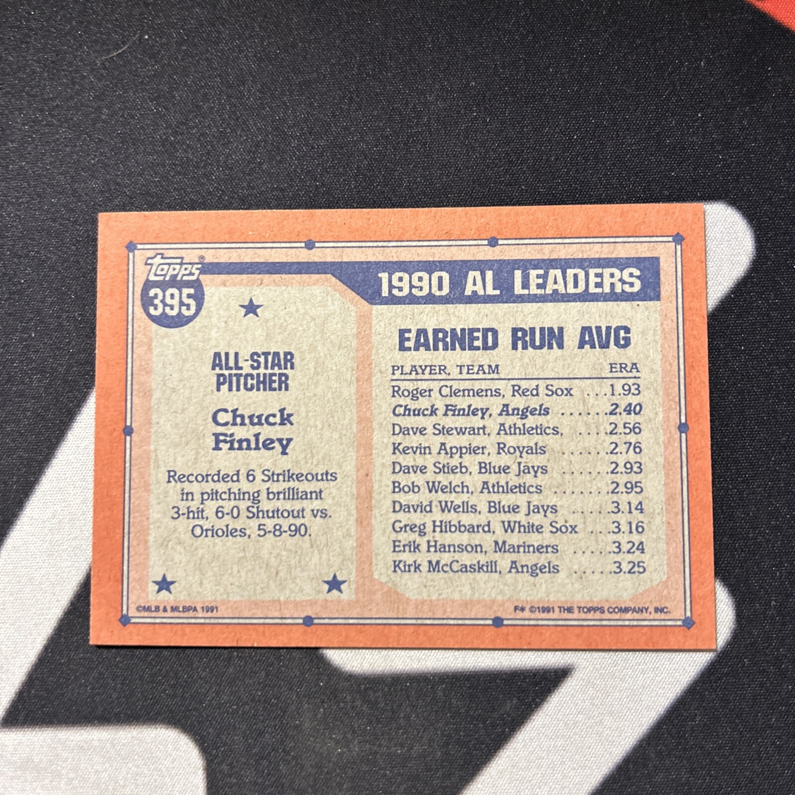 1991 Topps - All-Star #395 Chuck Finley for sale online | eBay