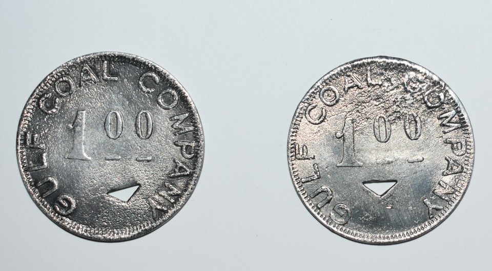 Gulf Coal Company Scrip Token Coin Insurance Credit System Dayton Ohio ...