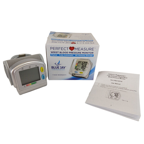 PERFECT MEASURE Blue Jay Automatic Wrist Blood Pressure Monitor | eBay