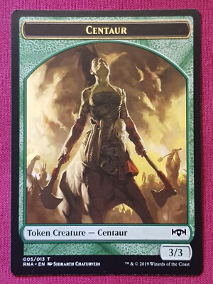 Magic The Gathering RAVNICA ALLEGIANCE CENTAUR token card MTG | eBay ...