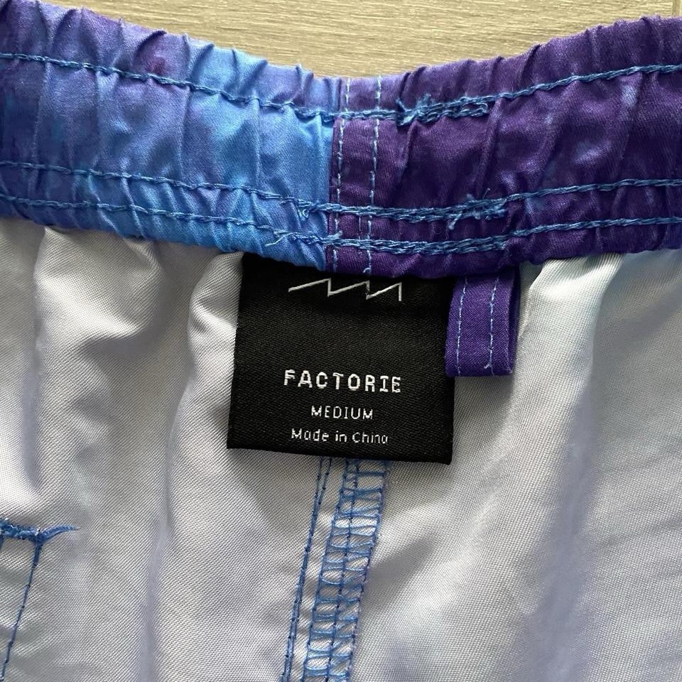 Factorie Blue Tie Dye Abstract Mens Short - Medium | eBay Australia