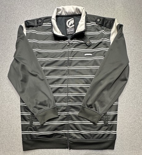 Ecko Unltd Jacket Adult 3XL XXXL Gray White Full Zip Streetwear Hip Hop ...