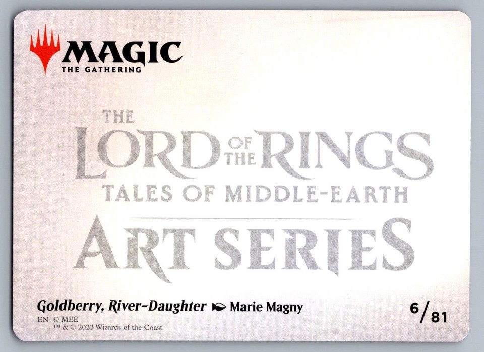 Goldberry, River-Daughter Art Card #6 S Art Series: The Lord of the ...