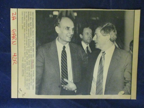 1985 Utah Senator Jake Garn & Mack Mattingly R-GA in DC Vintage Wire ...