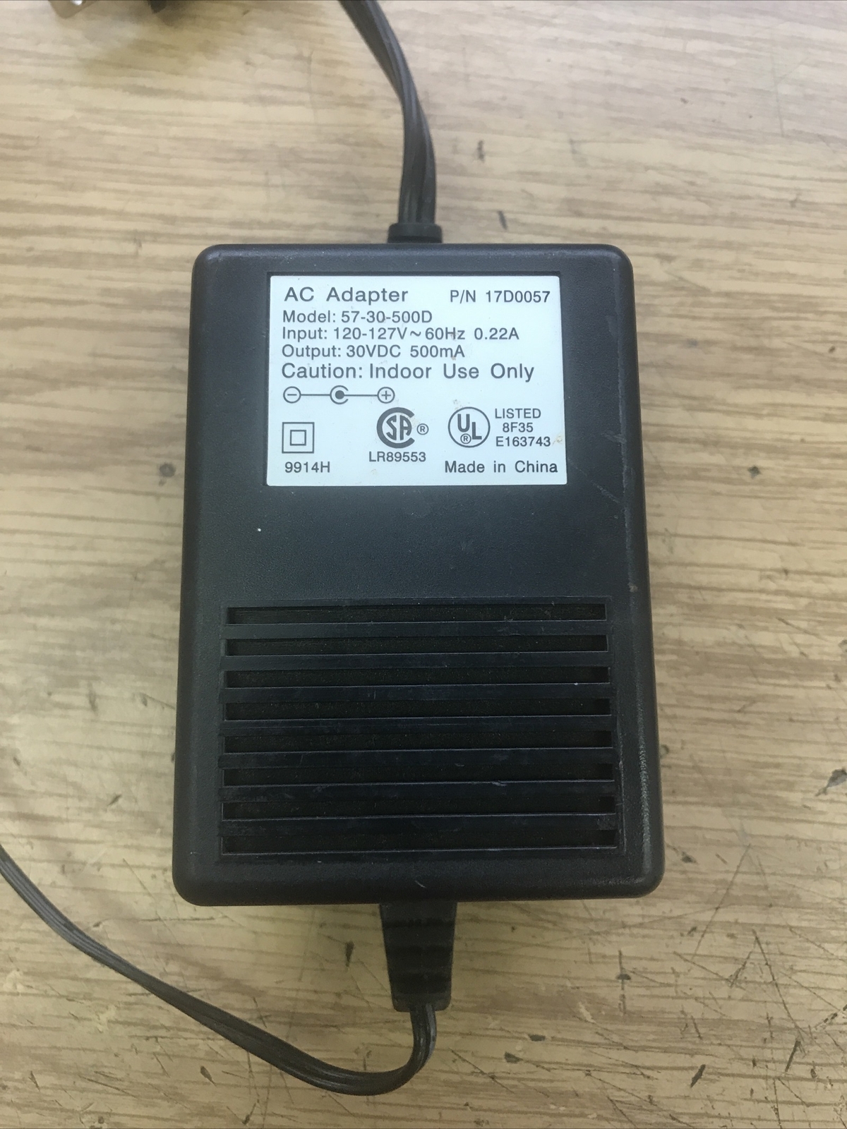 AC ADAPTER POWER SUPPLY MODEL 57-30-500D LEXMARK PRINTER 30 VDC 500MA ...