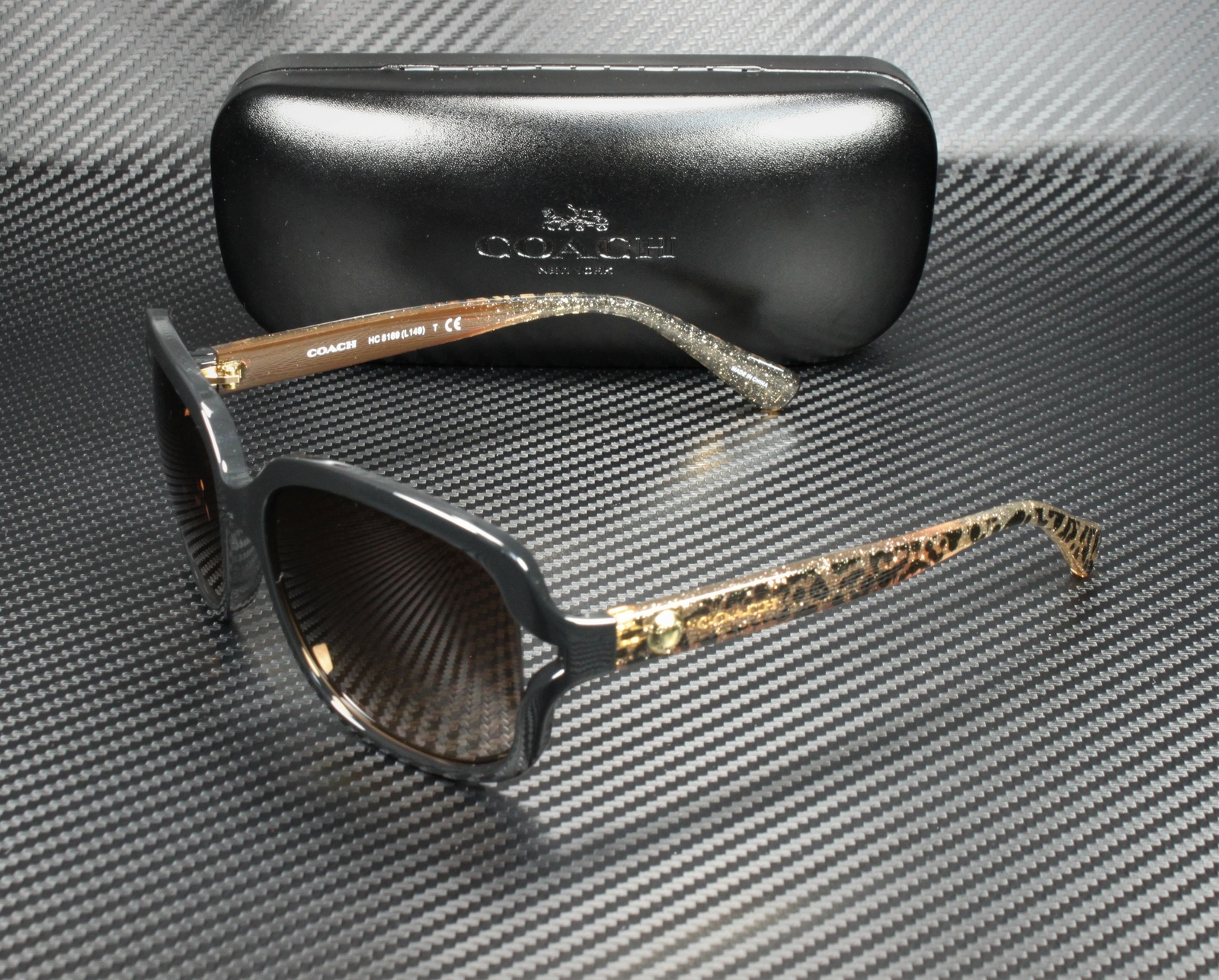 COACH HC8169 535313 Black Wild Beast Brown Gradient 57 mm Women's ...