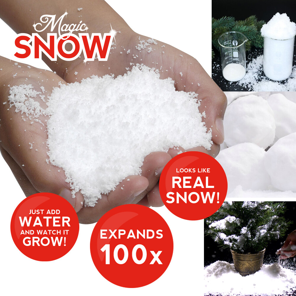 Fluffy Instant Xmas Magic Snow Powder Artificial Christmas Decoration ...