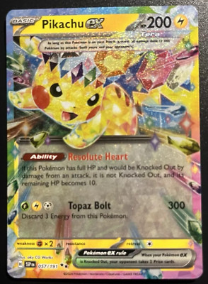 Pikachu ex 057/191 Sv08: Surging Sparks Holo TCG | eBay