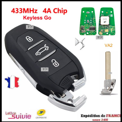 Clé Contact Vierge Main Libre Complète Citroen DS3 DS4 DS5 C4L DS .. | eBay