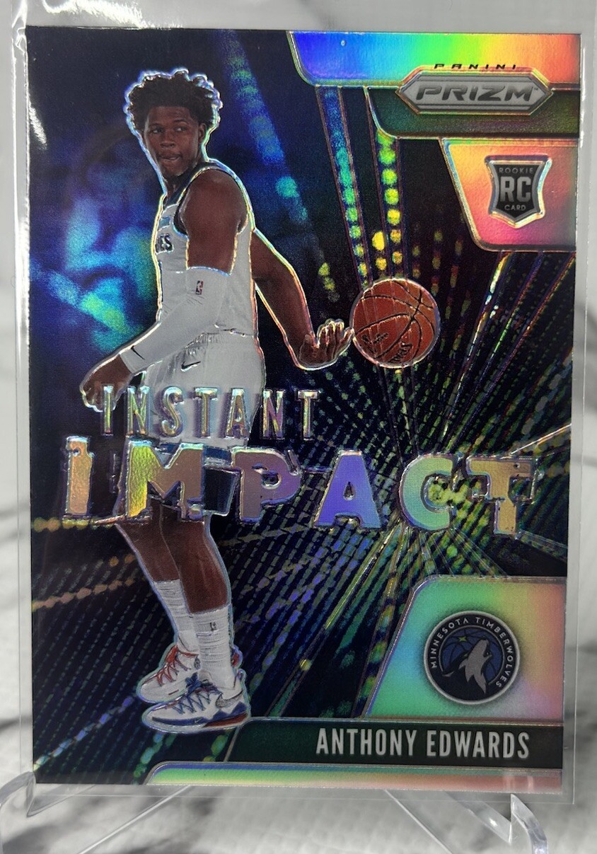 2020-21 Prizm Anthony Edwards Instant Impact Silver Prizm Rookie RC #1 | eBay