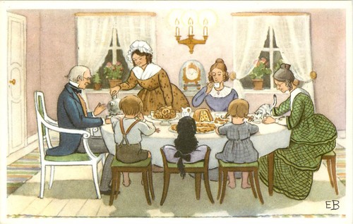Elsa Beskow Kotr NR 1 Ur Tant Brun Gron Tant Gredelin Cat & Dog Eat at ...