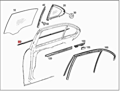 Genuine Sealing Rail Mercedes BBDC W204 Sedan 2047353965 | eBay