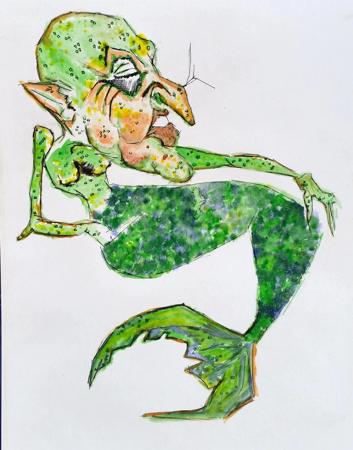 Evil Mermaid Sketches