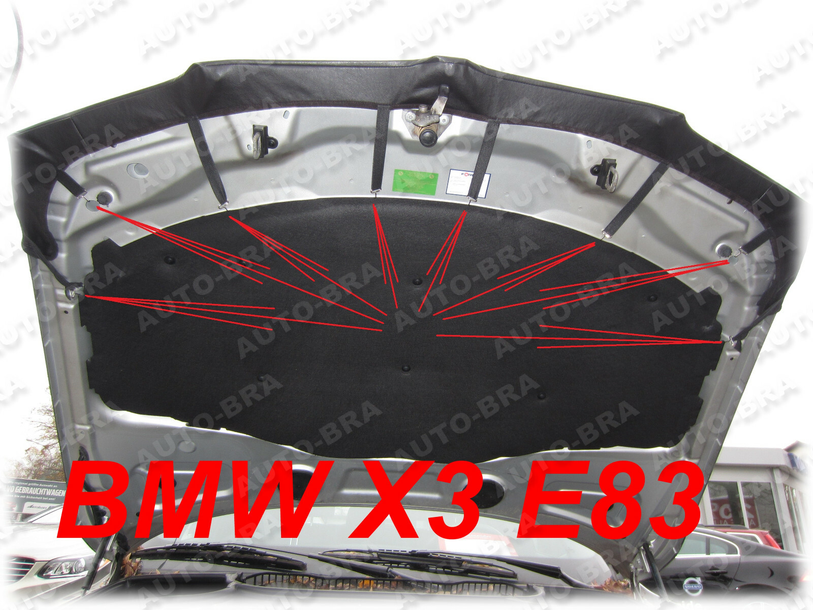 CAR HOOD BONNET BRA fit BMW X3 E83 2003-2010 + M LOGO BADGE EMBLEM ...