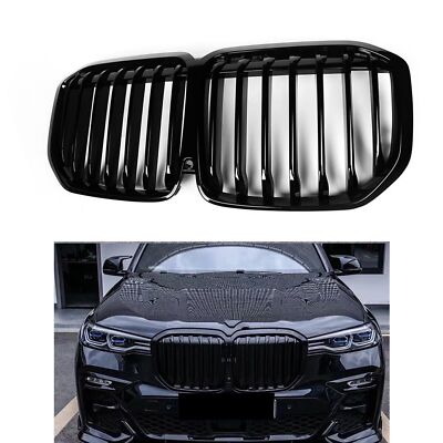 For 2019-2021 2020 BMW X7 G07 Front Bumper Grille Grill w/ Camera Gloss ...