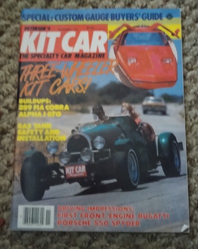 KIT CAR Magazine NOV 1984 Three Wheeler Kit Cars | eBay