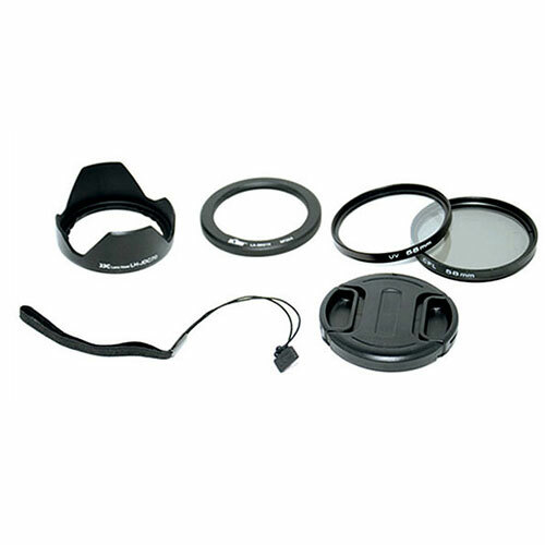Lens Adapter Kit UV Polarizer Filter Hood Cap Keeper & Cap for Canon ...