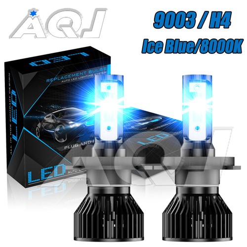 Ice blue H4 HB2 9003 COB LED Headlight Conversion Kit Hi/Lo Beam High ...
