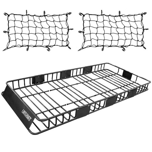 LWTRMRT 84" Heavy Duty Roof Rack Cargo Carrier Basket Extension Travel ...
