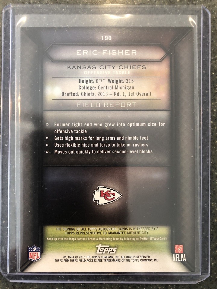 2015 Topps Field Access Autograph Eric Fisher | eBay