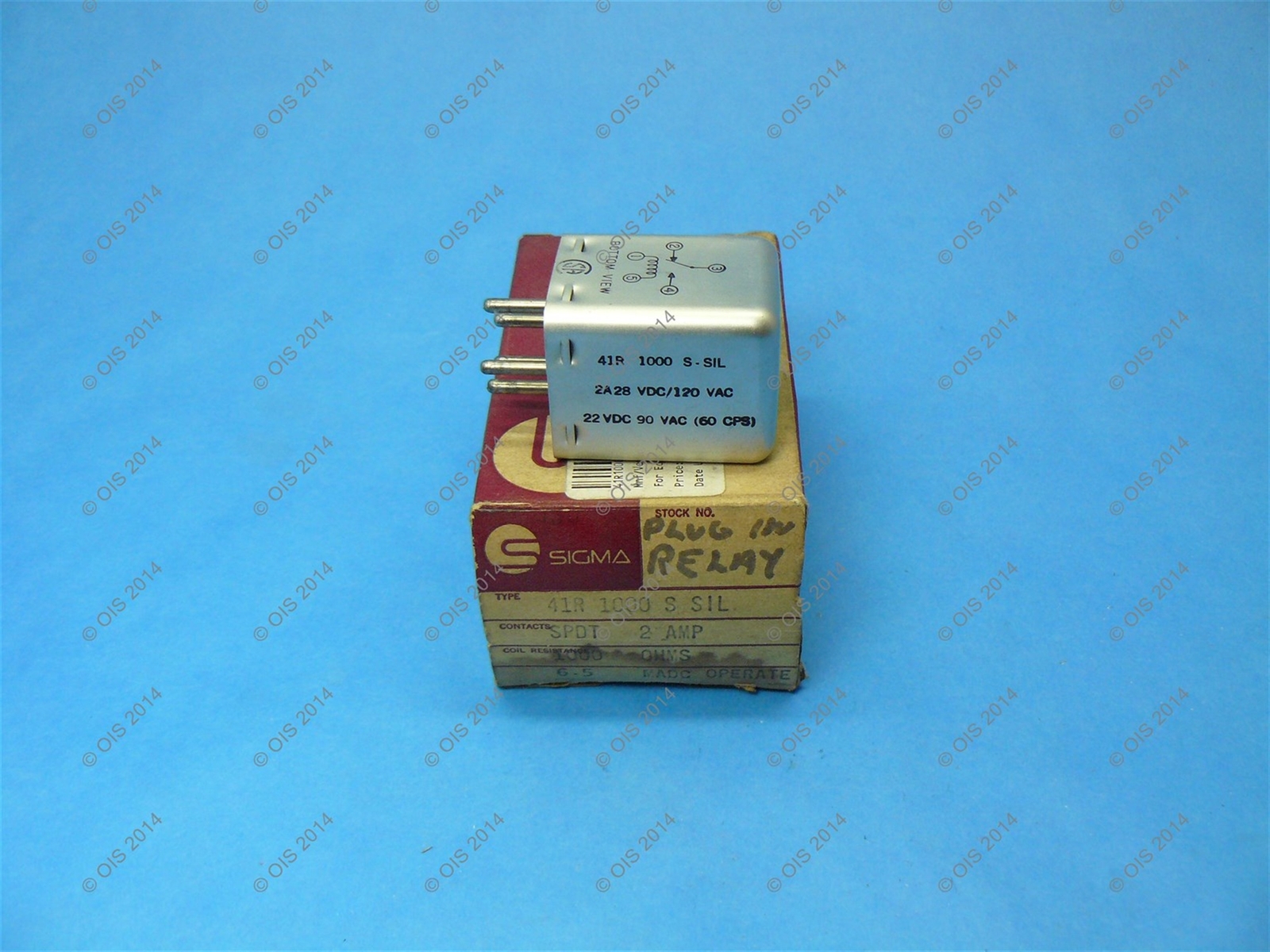 Sigma 41R-1000S-SIL Relay 5 Pin SPDT 2 Amp 28 VDC/120VAC 6.5 Madc | eBay
