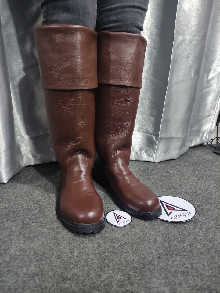 Revolutionary War Colonial Riding Leather Boot With Rubber Sole. Long ...