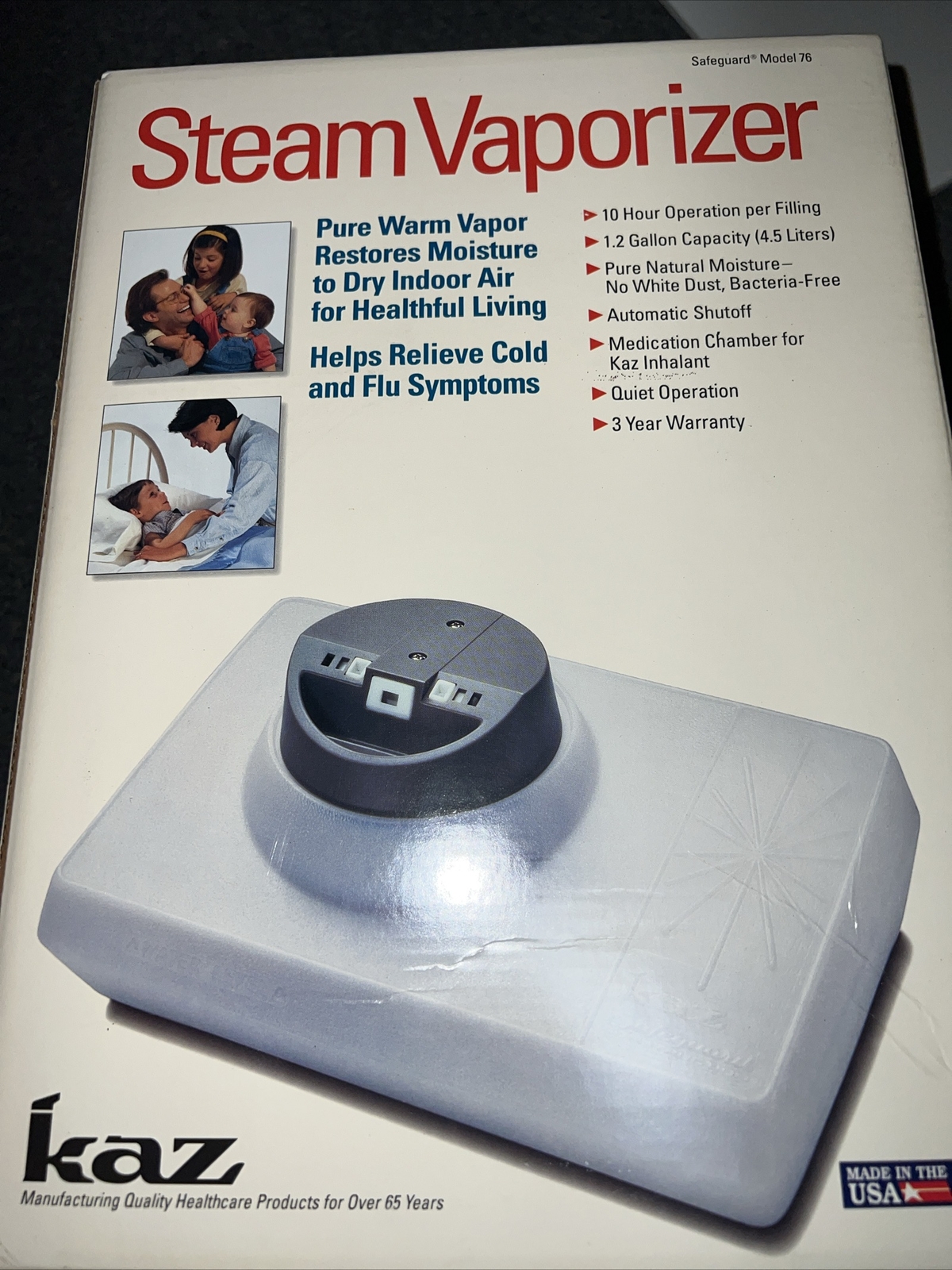 Vintage Kaz Safeguard 76 Steam Vaporizer Humidifier 1.2 Gallon for sale ...