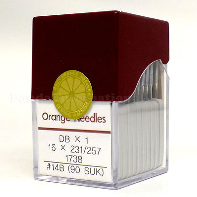 1 Box of 100 Orange DBX1 16X231/257 Industrial Sewing Machine Needles ...