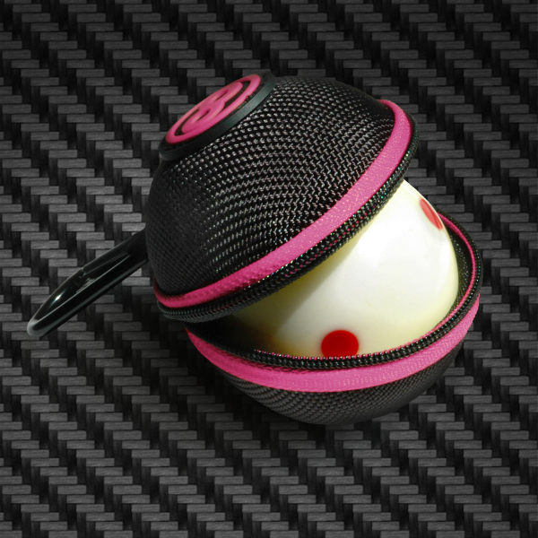 Ballsak PINK/BLACK Clip-on Carry Cue Ball Case for Pool Balls to Cue ...