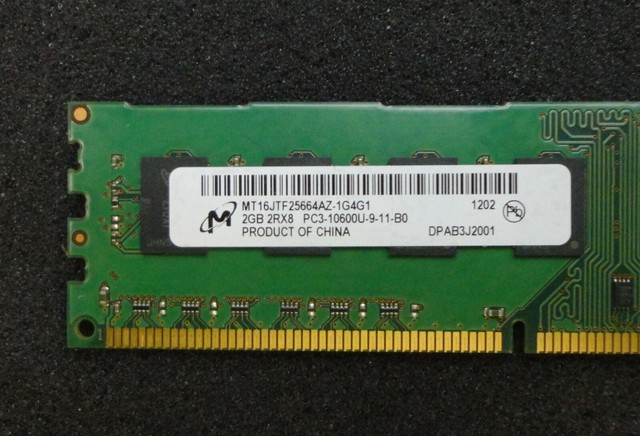 8GB Crucial CT102464BA160B.C16FER PC3-12800U 1600MHz 2Rx8 DDR3 Computer ...